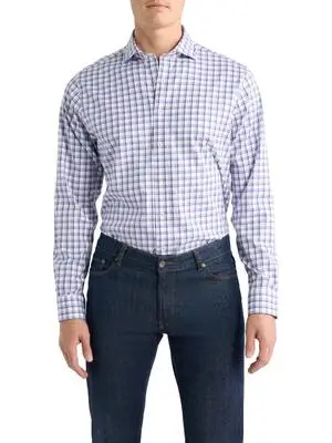 Johnnie-o Stretch Twill Plaid Shirt - Violet