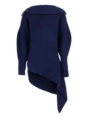 Givenchy Givenchy Women Crew Neck Sweater With Padded Collar In Blue For Men Multicolor