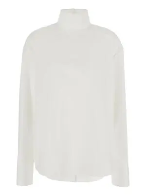 Givenchy Shirt White 'back To Front' With Cotton Plastron - Multicolor