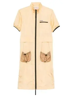 Marni Zip-front Dress With Drawstring Waist - Multicolor