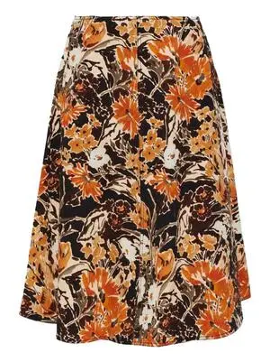 Marni Floral Print Midi Skirt - Multicolor