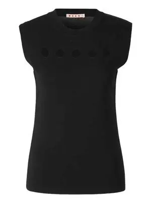Marni Sleeveless Tank Top With Cut-outs - Black