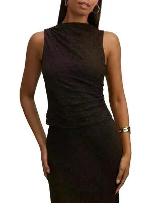 EVER NEW Tahlia Textured Lace Tank Top Brown