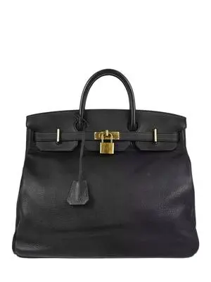 Hermès 1998 45 Haut À Courroies Tote Bag - Black