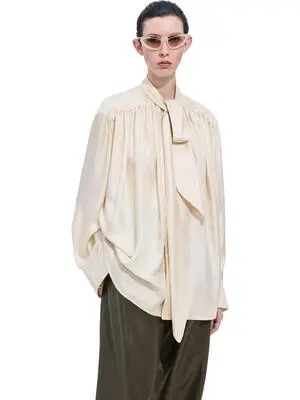 Bottega Veneta Bottega  Veneta Viscose Twill Blouse Prosecco
