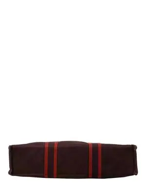Hermès 1990-2010 Canvas Fourre Tout Mm Tote Bag Red