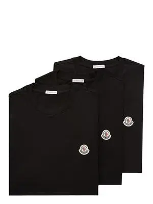 Moncler Tri Pack Logo T-shirt - Black