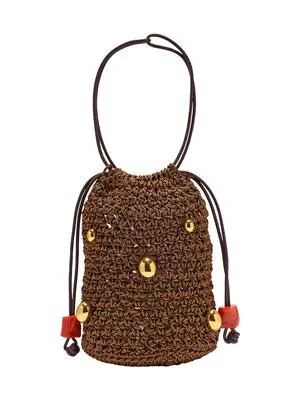 LIZZIE FORTUNATO Isola Woven Bag In Mocha - Brown