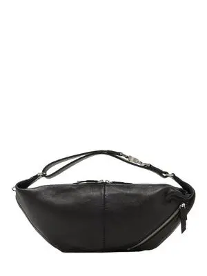 LEMAIRE Mini Quiver Leather Clip Bag Brown