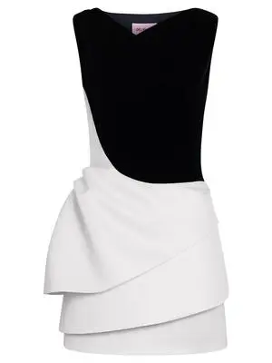 DELPHINE Margot Velvet And Satin Dress