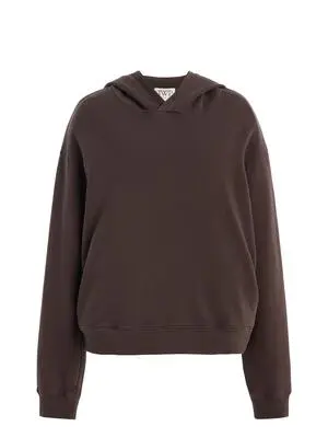 TWP Knit Cotton Hoodie - Brown