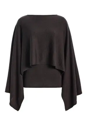 DL1961 Merino Wool Cape Sweater - Brown