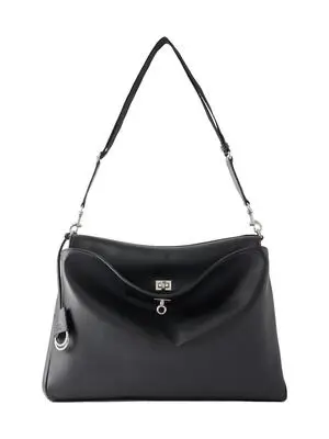Balenciaga Rodeo Medium Leather Shoulder Bag - Black