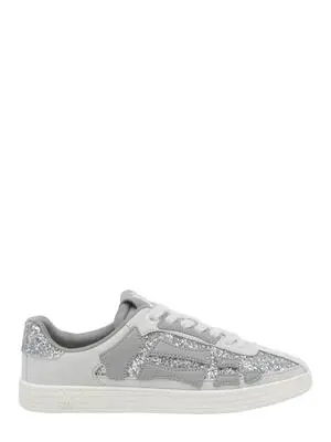Amiri Glitter Pacific Bones Sneakers - Silver