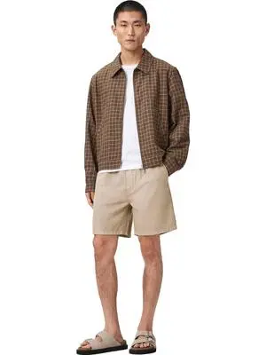 ALLSAINTS Folgate Linen-blend Shorts Brown