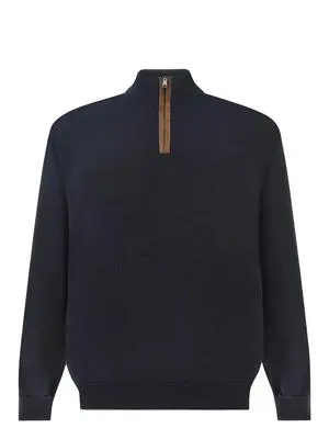 Paul & Shark X-soft Wool Half-zip Sweater - Blue