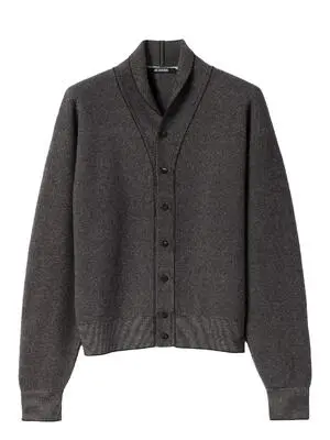 Jacquemus Pelota Cardigan With Shawl Collar Grey