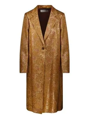 Dries Van Noten Single-breasted Coat - Metallic