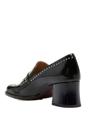 Chie Mihara Stud-embellished Block-heel Pumps - Black