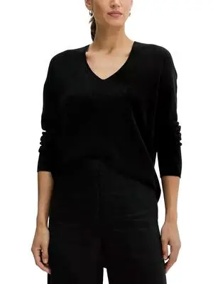 OUI Freyja V-neck Sweater Black