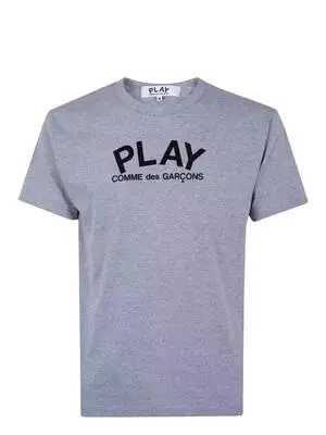 Play Comme Des Garcon Logo-print Heart T-shirt - Grey