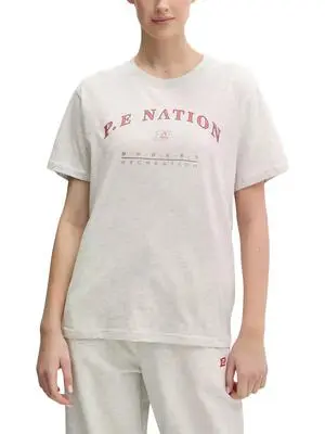P.E Nation Logo-print Crew-neck T-shirt - Grey