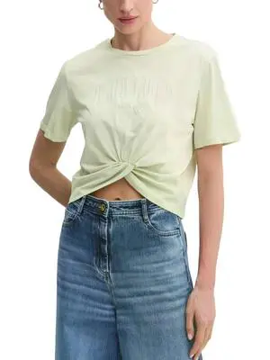 Liu Jo Embroidered Twist T-shirt Green
