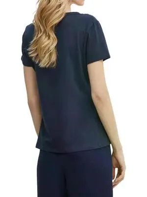 Liu Jo Embellished Crew-neck T-shirt Blue