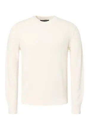 Rag & Bone Danton Crewneck Cotton Jumper - Chalk
