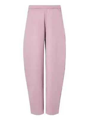 THE COUTURE CLUB Compact Barrel-leg Knitted Jogging Bottoms - Mauve