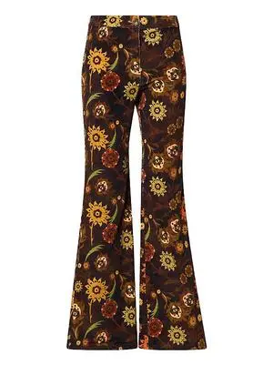 SIEDRES Isla Floral-pattern Corduroy Trousers - Multi