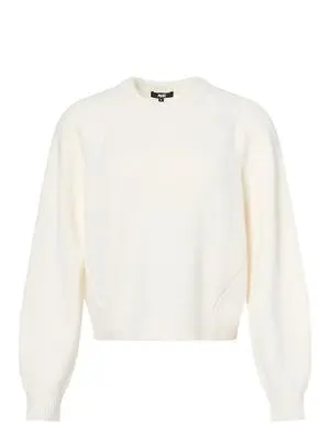 Paige Zaire Ribbed-trim Wool-blend Jumper - Ivory