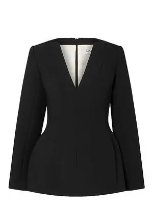 MALINA Ninni Sculpted Woven Top - Black