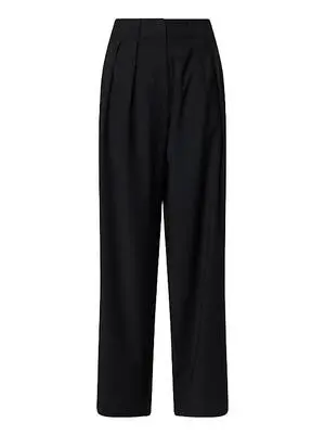THE FRANKIE SHOP Ripley Wide-leg Wool-blend Trousers - Black