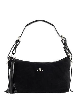 VIVIENNE WESTWOOD Emma Suede Shoulder Bag - Black
