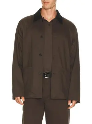 Theory 4 Button Jacket In Brown - Classic Brown