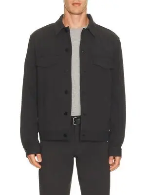Theory River Neoteric Twill Jacket In Grey - Phantom Grey