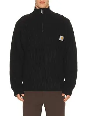 Carhartt Work In Progress Detroit Half Zip Sweater - Black