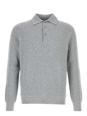 Fedeli Wool-cashmere Polo Shirt - Grey