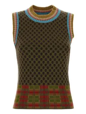 Dries Van Noten Embroidered Wool-blend Vest For - Printed