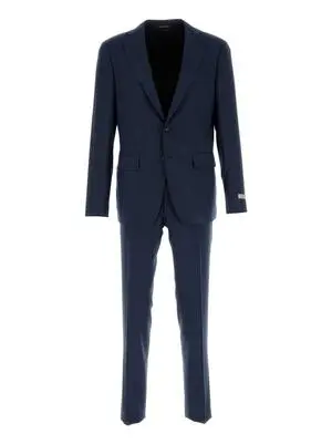 Canali Wool Suit Jacket & Trousers For - Blue