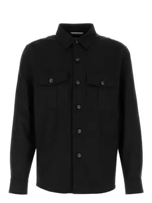 Canali 100% Wool Shirt - Black