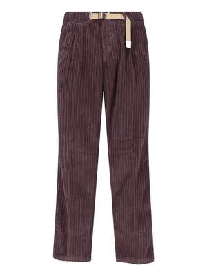 WHITE SAND Pleated Drawstring Trousers - Red