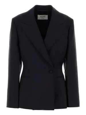 RÓHE Wool-mohair Blend Blazer - Blue
