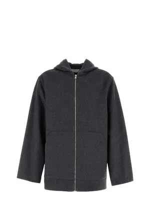 Bottega Veneta Double Face Wool Hoodie - Grey