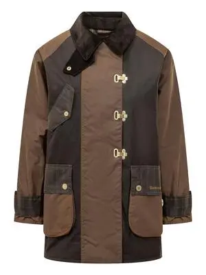 Barbour Felton Checkered Design Waxed Jacket - Rustic