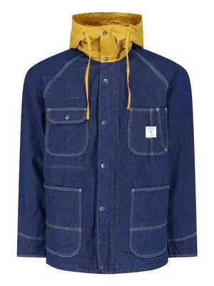 ROY ROGER'S Denim Hooded Jacket - Blue