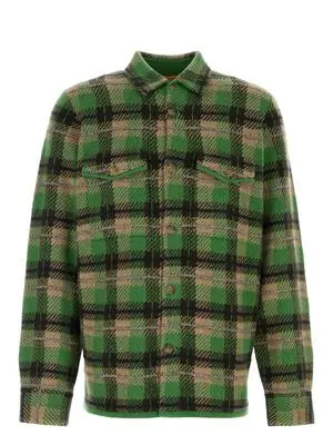 Guest In Residence Embroidered Cashmere Plaid Shirt For - Checked