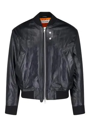 SUNFLOWER Leather Jacket - Black