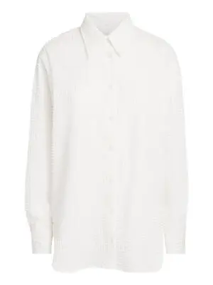 Hunza G Seersucker Resort Shirt - White